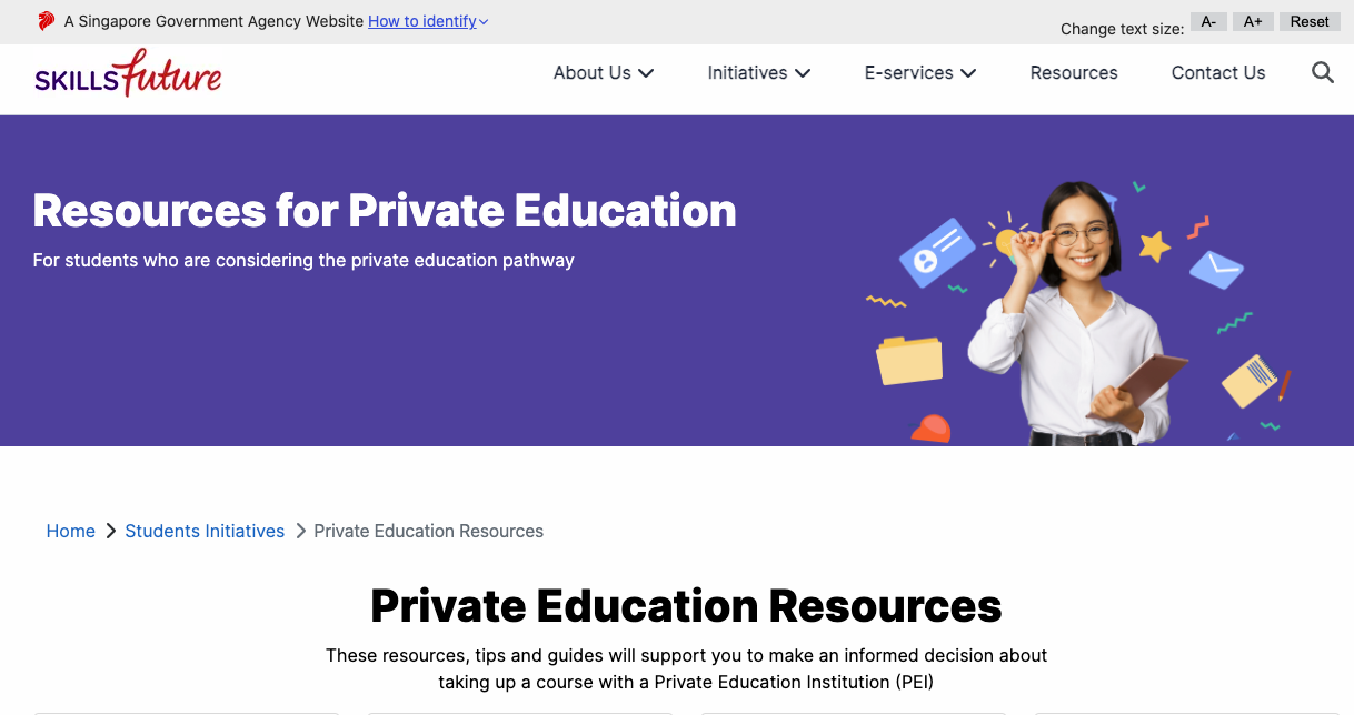 Singapore EduTrust:：Singapore Private Education Regulatory Authorities - SECPC